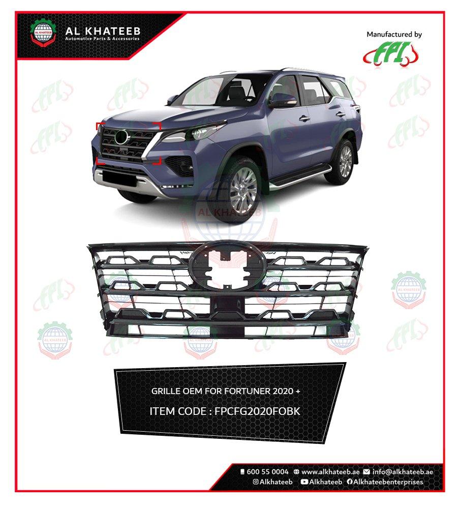 FPI OEM Front Grille Fortuner 2020+ ABS Black