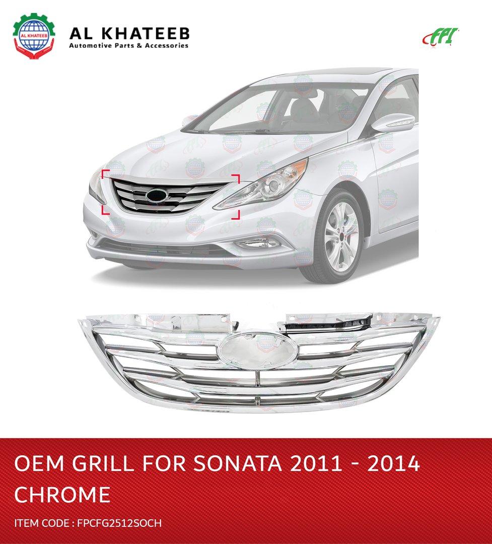 FPI OEM Front Grille Sonata 2011-2014, Chrome
