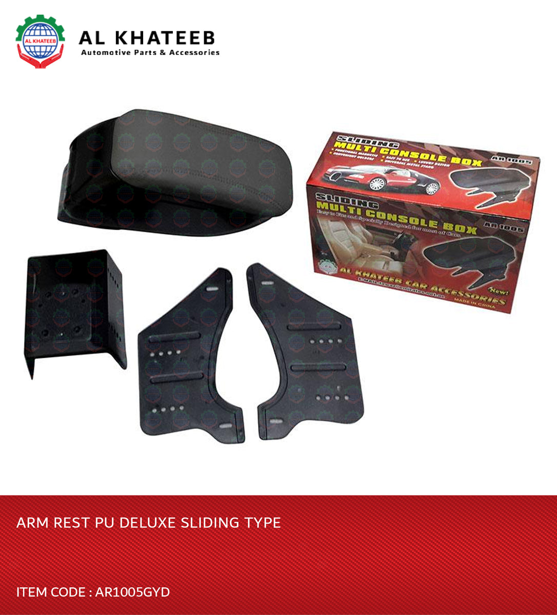 Universal Car Center Deluxe Sliding Multi Console Arm Rest Sliding Box