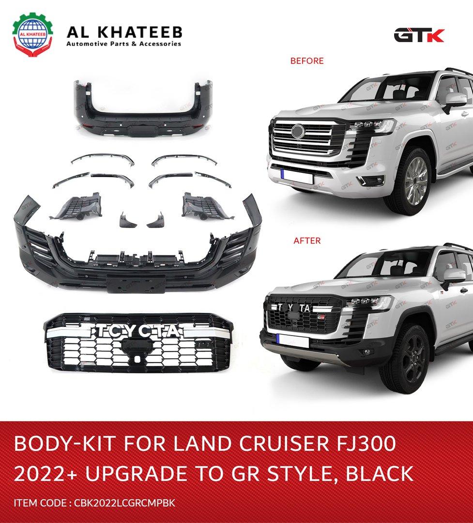 Body Kit For Land Cruiser FJ300 2022+ Upgrade To Gr Style, Black