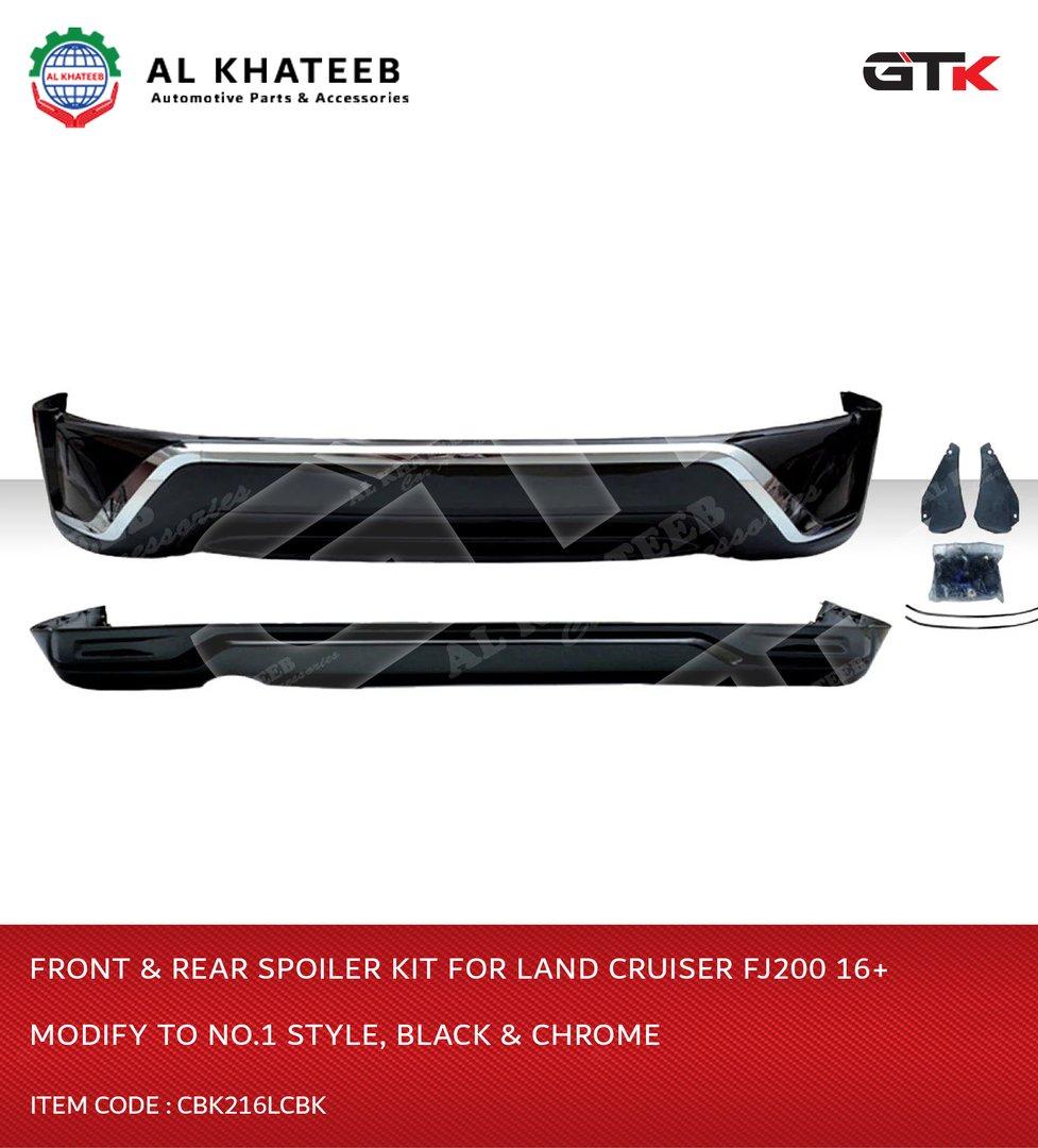 Front & Rear Spoiler Kit For Land Cruiser FJ200 16+ Modify To No.1 Sty