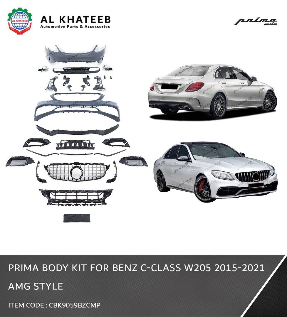 Auto Car Full Body Kit C-Class W205 C63 2015-2021 Upgrade To Amg Style