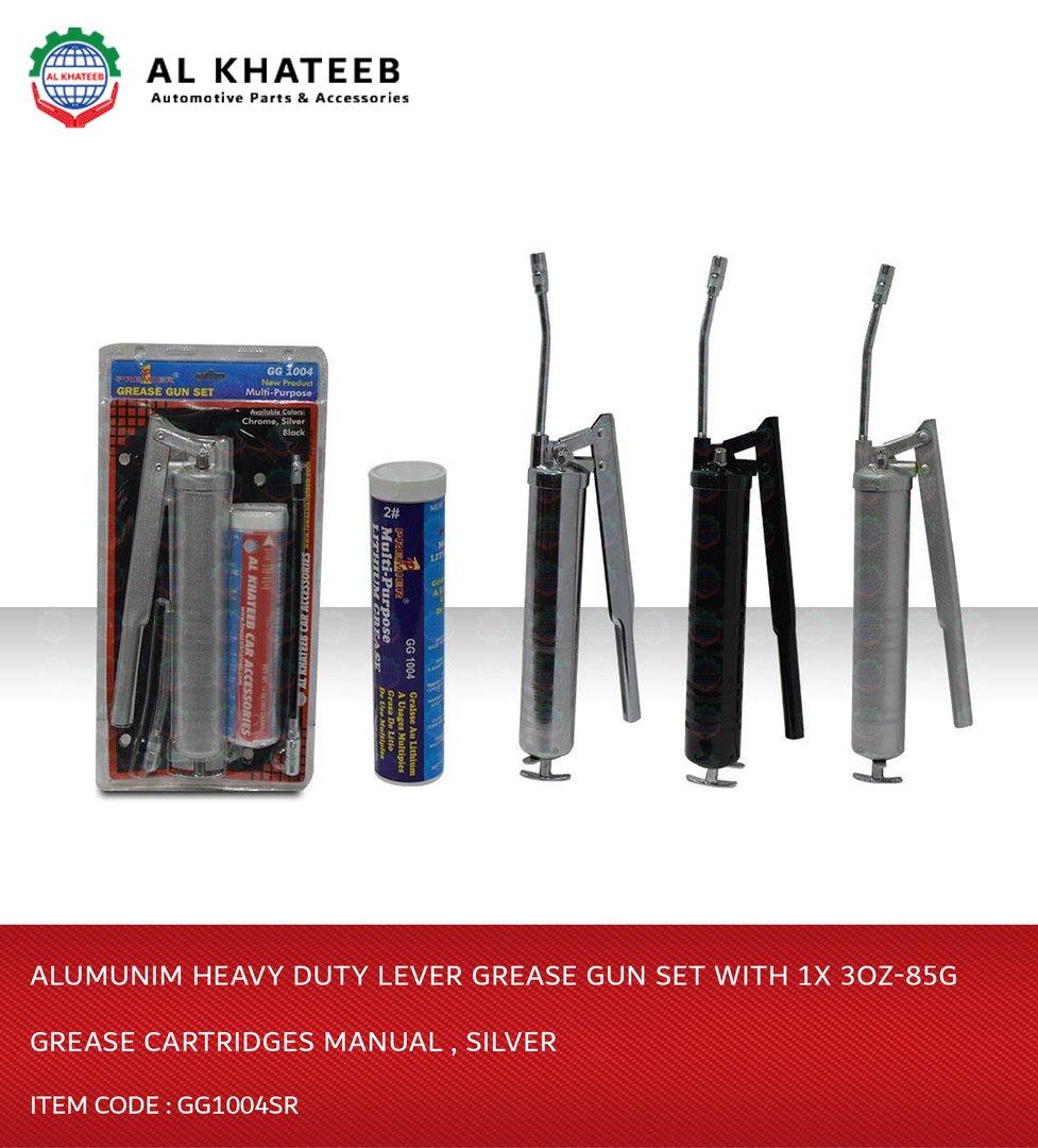Alumunim Heavy Duty Lever Grease Gun Set With 1x 3oz-85g Grease Cartri