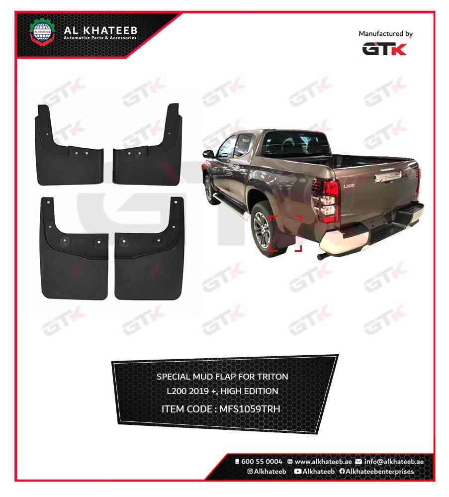 Car Front & Rear Mud Flaps Splash Guard Kit Triton L200 2019+, High Ed