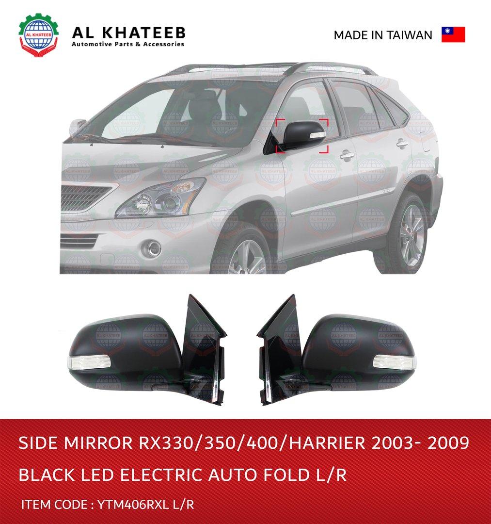 SIDE MIRROR LEXUS RX330/350/400/HARRIER 2003-09 BLACK LED ELECTRIC AUT